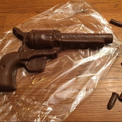 Large Chocolate Revolver With Bullets - Etsy