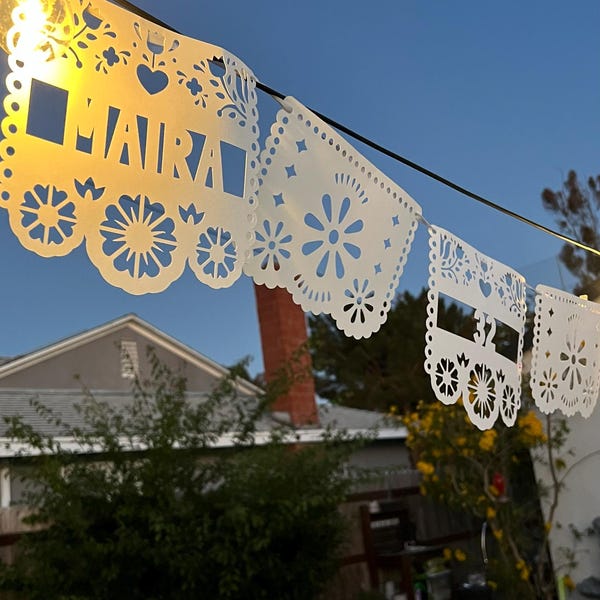 Custom Papel Picado Birthday Decor Garland Fiesta Party Decoration ...