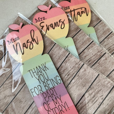 Teacher Bookmark, Teacher Appreciation Gift, Christmas Teacher Gift ...