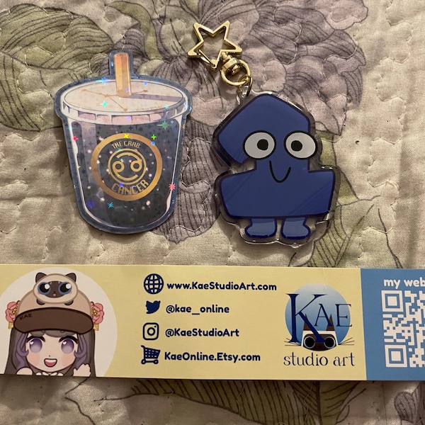 BFDI Keychains - 2.5" Acrylic - Snowball, Pillow, Liy, Grassy, Pencil ...