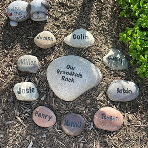 Engraved Name Rock Personalized Engraved Rock Child's - Etsy