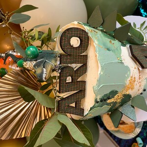 T-rex Juvenile Dinosaur Party Animal Cake Topper Keepsake - Etsy UK