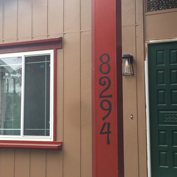 POWDER COATED NUMBERS - Individual House Numbers - Rustic Dark Brown ...