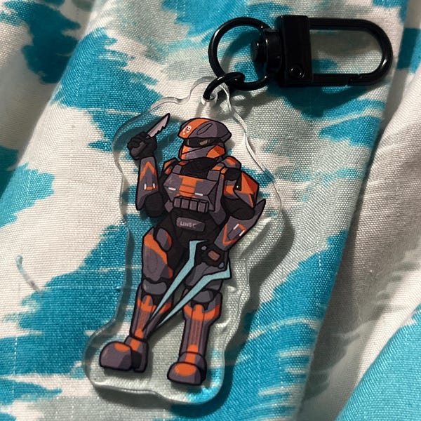 Red Vs. Blue RVB Acrylic Charm Keychain - Etsy