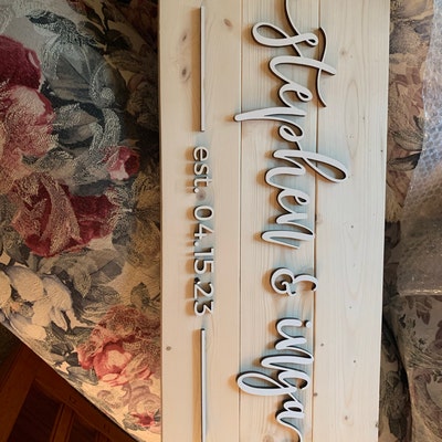 First Name Sign, Wedding Gift, Girlfriend Gift, Boyfriend Gift ...