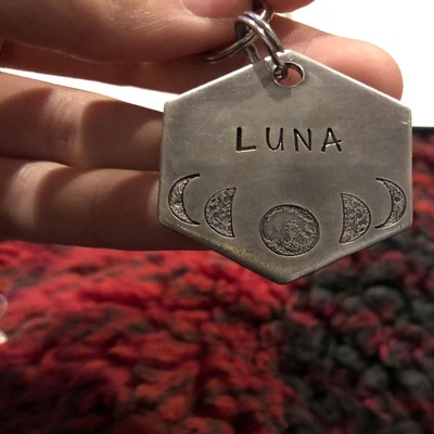 Moon Phase Dog Tag, Dog Tags for Dogs, Dog Tag, the Moon Phase ...