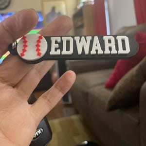Baseball Personalized Keychain / Keyring / Bag Tag / Name Tag 3D ...
