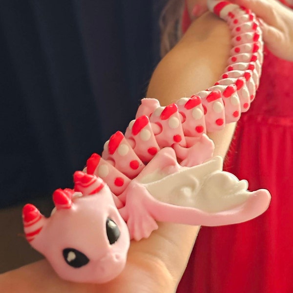 Peppermint Dragon by Teal Cat Creative | Articulated Dragon | Desk ...