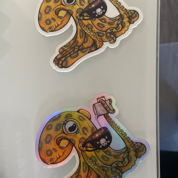 Octonation Octopus Sticker Pack (5 Stickers Same Design) - Etsy