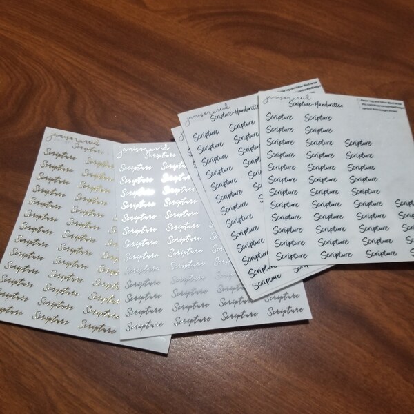 HANDWRITTEN Clear or Matte Word Planner Stickers , Transparent ...