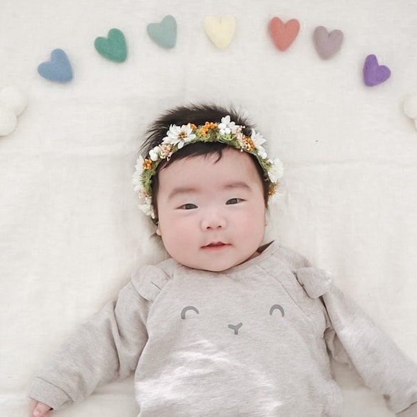 Daisy Moss and Daisey Flower Crown for Newborn Photography Props ...
