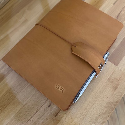 Custom Refillable Full Grain Veg Tan Leather Journal Cover A6 A5 ...