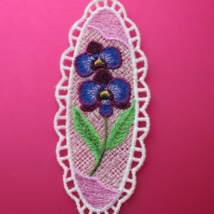 FSL Floral Bookmark Machine Embroidery Design Ornament Free Standing ...