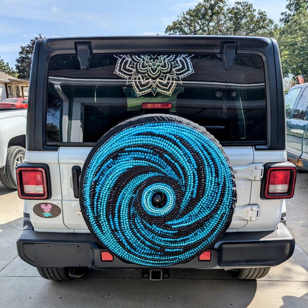 Spare Tire Cover With Messy Bun and Heart Shaped Glasses Design, Girly ...