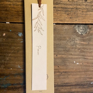 Leather Bookmark, Wildflower, Olive Branch, Willow Tree, Customize - Etsy