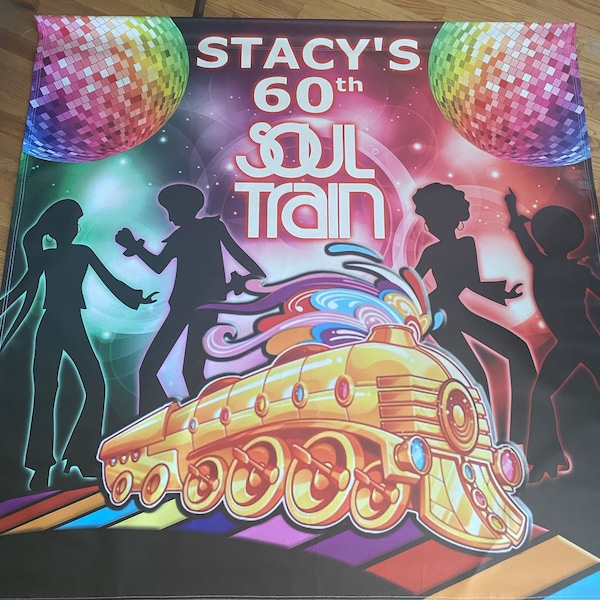Soul Train Birthday Backdrop, Soul Train Backdrop, Soul Train Party ...