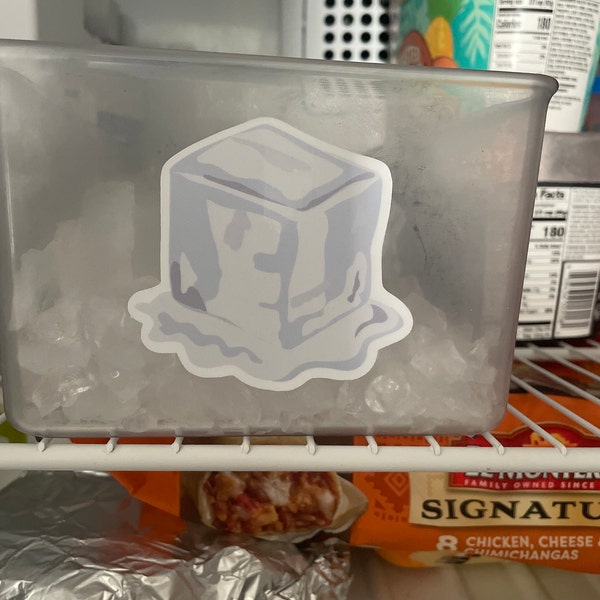 Melting Ice Cube Sticker Vinyl Stickers Waterproof Sticker Water Bottle ...