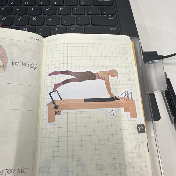 Pilates Sticks and Stones, Greeting Card, Reformer Pose, Funny Print ...