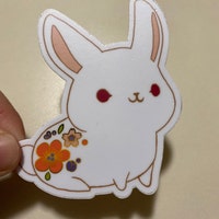 Vinyl Sticker White Rabbit - Etsy