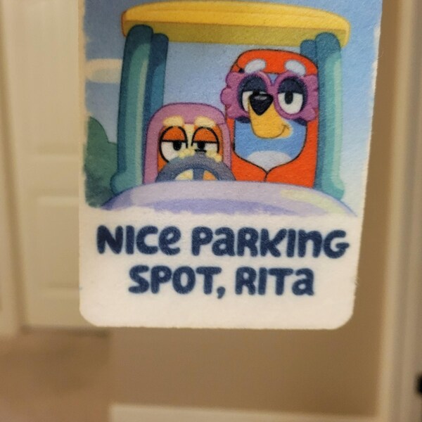 Bluey Rad Dad and Rad Mom Car Coasters, Set of 2, Chilli and Bandit ...