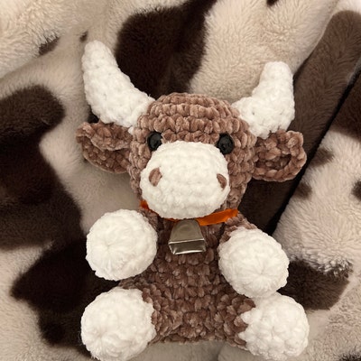 Fuzzy Cow Fuzzy Cow Crochet Cow Amigurumi Brown Cow Plush - Etsy