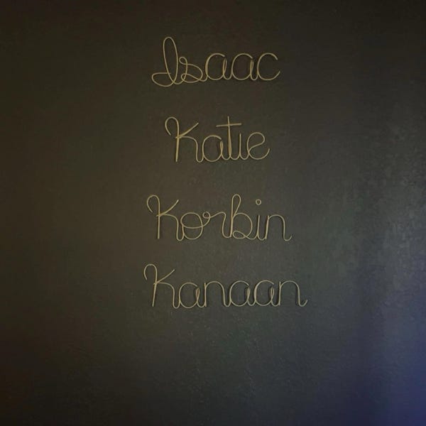 Gold Wire Name, Custom Wire Sign, Shelf Name Decor, Wired Words, Gold ...