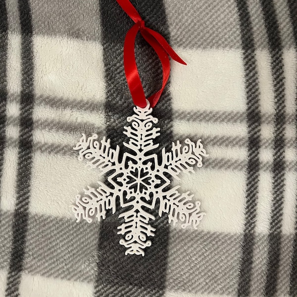 Custom Name Snowflake Ornament Personalized Christmas Ornament Name ...