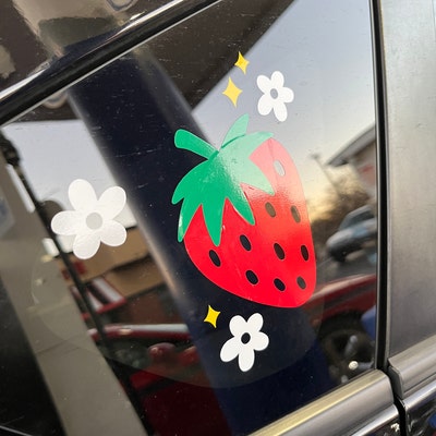 Strawberry Vinyl Decal Strawberry Car Decal Strawberry - Etsy