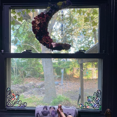 Beach Huts Window Cling Hand Painted to Give a Stained Glass - Etsy