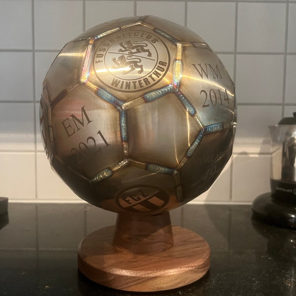Soccer. Collectable. Handcrafted. Football. Stainless. Welded. Display ...
