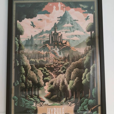 Hyrule Travel Poster Art Digital Download, Zelda Inspired Poster, Visit ...