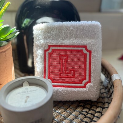 Double Square Embossed Embroidery Monogram Frame Instant Download - Etsy