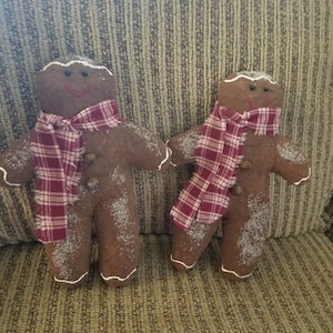 Handmade Fabric Gingerbread Men Holiday Decor Gingerbread Man ...