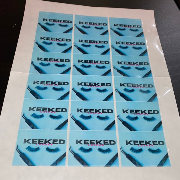 Personalize Rectangle Label Lash Sticker, Rectangle Eyelash Tube Bottle ...