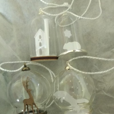 Miniature Gazing Hare & Heart Hanging Glass Dome Decoration - Etsy