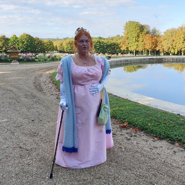 Dark Rose Silk Regency Dress, 1820s Silk Gown - Etsy