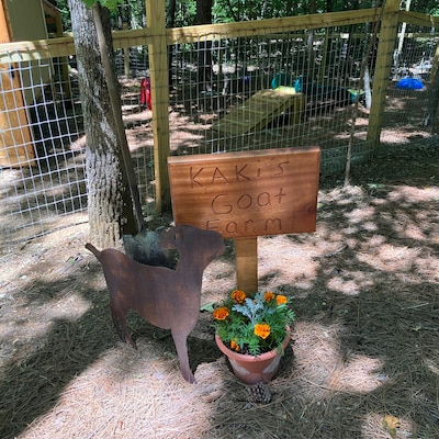 Rusty Goat, Rusty Lawn Art, Metal Art, Metal Silhouettes, Metal Lawn ...