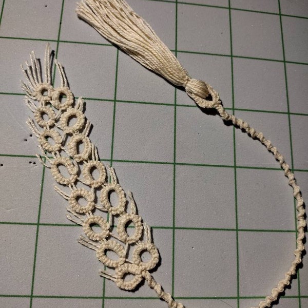 Ear of Wheat Bookmark Tatting Pattern Beginner Bookmarks Tatted Lace ...