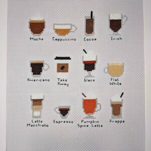 All the Tiny Cocktails Cross Stitch Pattern Colourful Collection of 48 ...