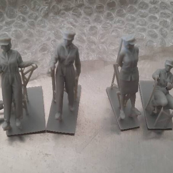 WWII British Auxiliary Territorial Service ATS Mechanics - 5 Figure Set ...