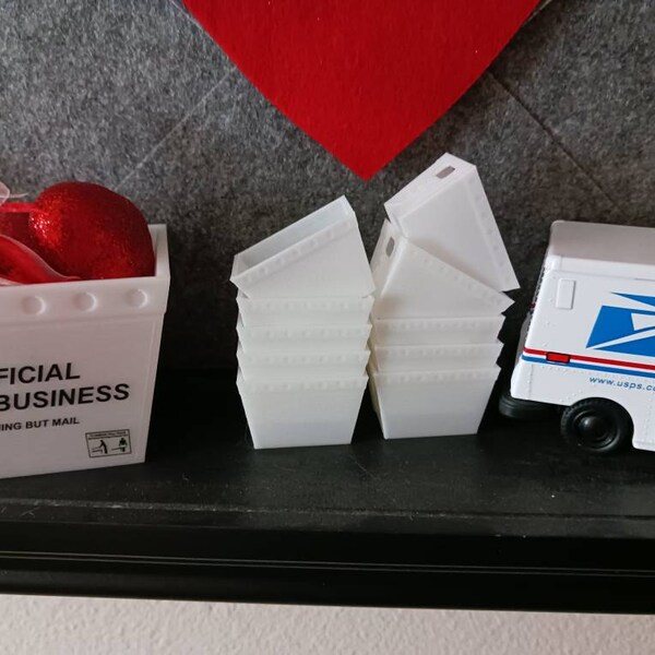 1:12 Scale Postal Tubs (pair) - Dollhouse Scale Miniature Letter Totes ...