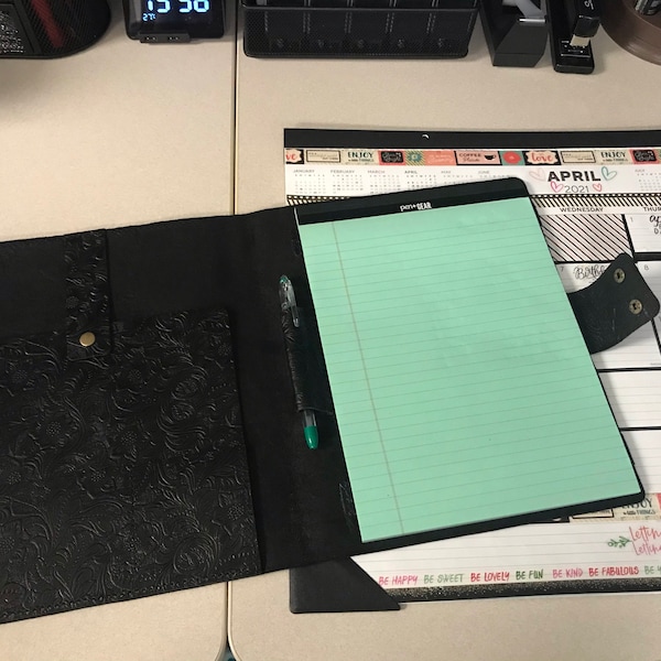 Personalized Leather Portfolio, 8.5 X 11 Padfolio, A4 Letter Size ...