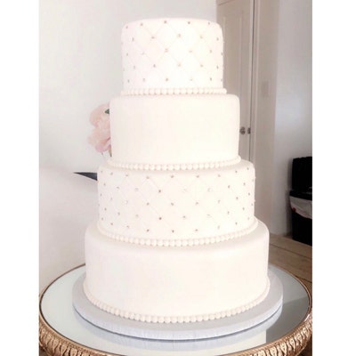 Fake Wedding Cake, Four Tier Fondant Wedding Cake, Fake Wedding Cake ...
