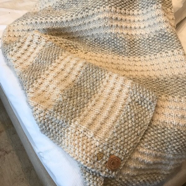 Easy Knit Blanket Pattern, Simple Throw Blanket Knitting Pattern ...