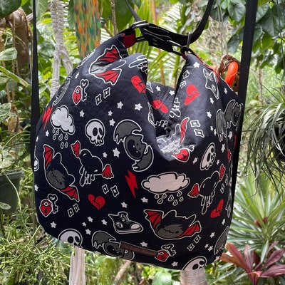 Kawaii Emo Bat Scene Kid Alt Aesthetic Goth Digital Seamless Pattern ...