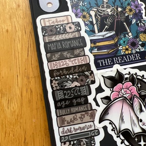 Dark Romance Book Shelf Sticker/ Book Lover Sticker/ Book Stack ...