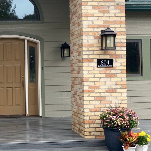 Stone Address Plaque With Engraved Numbers. Address Sign Made From ...