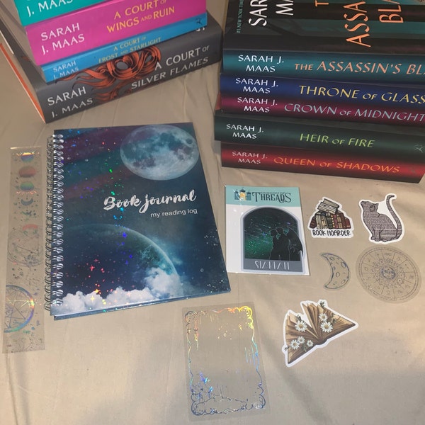 Book Journal, Reading Journal, Badge, Keychain, Bookmark, Mirror ...