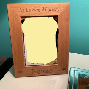 In Loving Memory Custom 4x6 5x7 8x10 Wood Tabletop/wall Memorial Wood ...