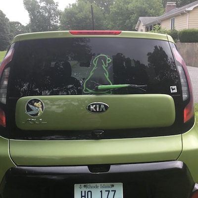 Dachshund Window Wagger Back Window Wiper Car Decal Large Doxie Wagging ...